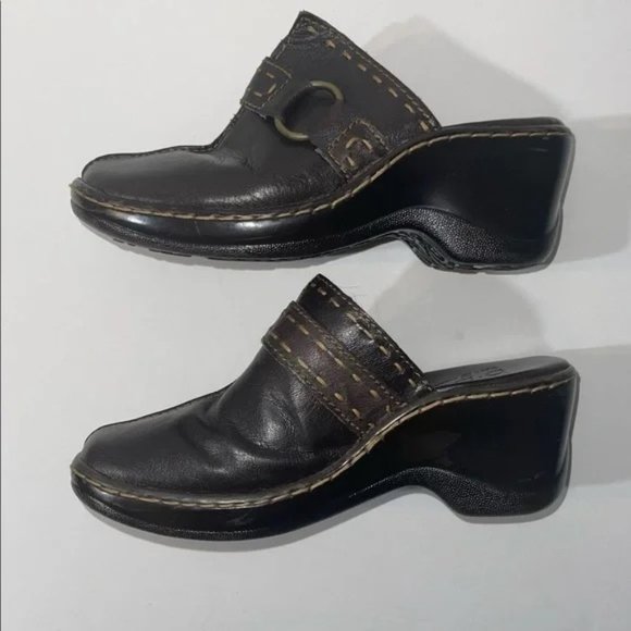 boc | Shoes | Boc Professional Work Clog Leather Dk Brown Womens Size 7 ...